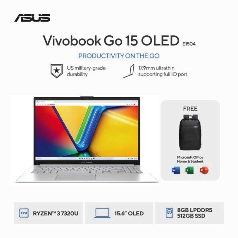 Jual Asus Vivobook Go 15 Oled E1504fa Amd Ryzen 3 7320u 8gb Lpddr5 On ...