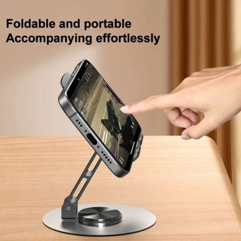 Jual Desktop Stand Lipat Putar 360 Metal Holder Stand Besi Tablet ...