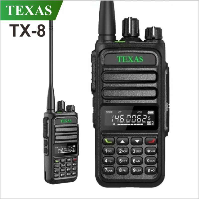 Promo Walkie Talkie Texas Tx8 Vhf Original Premium Radio Ht Tx-8 Usb ...