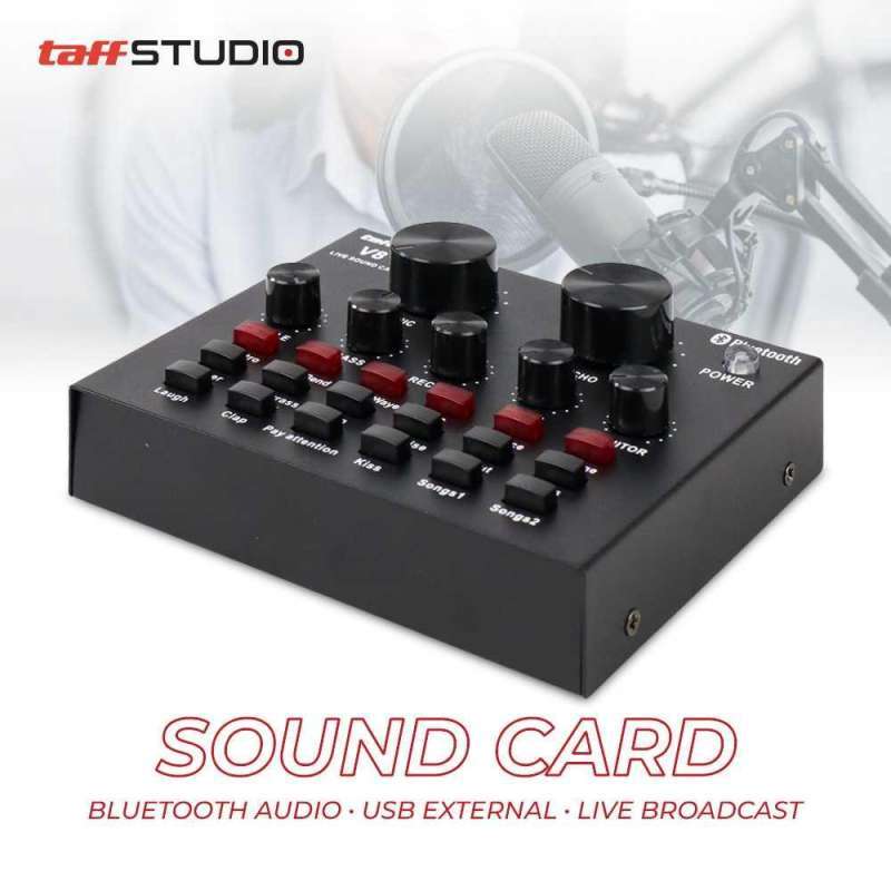 Jual Bluetooth Audio Usb External Sound Card Live Broadcast V8 Sound ...