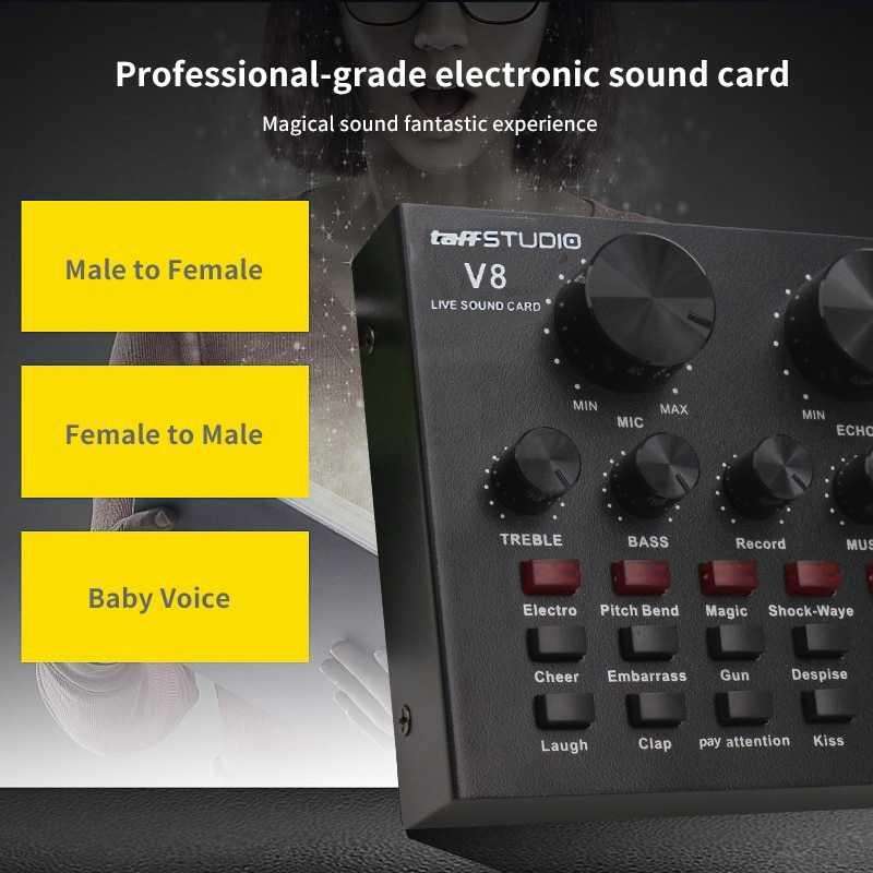 Jual Bluetooth Audio Usb External Sound Card Live Broadcast V8 Sound ...