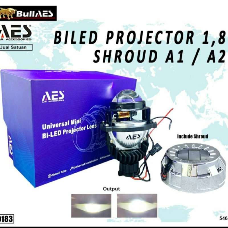 Promo Promo- Projector Biled Aes 1.8 Inchi Paket Shroud A1 A2 I Projie ...