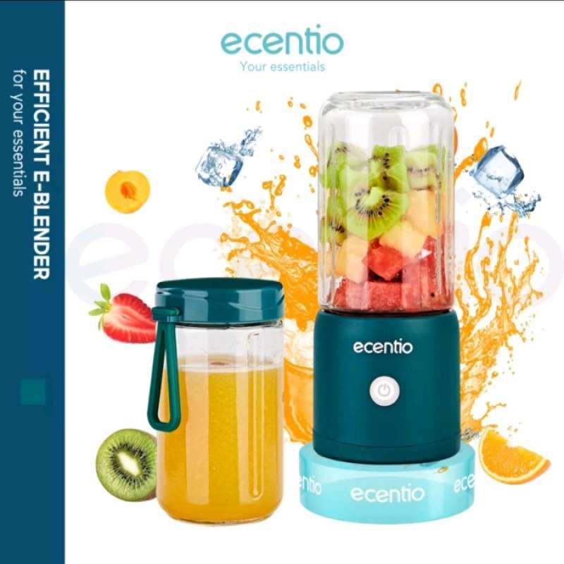 Jual Ecentio 2/1 Cup Juicer Portable, Blender Portable Kaca 8 Mata ...
