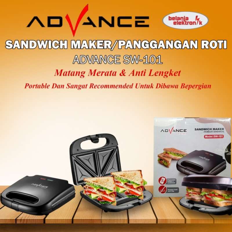 Jual Sandwich Toaster Maker Pemanggang Roti Advance Sw-101 Di Seller ...