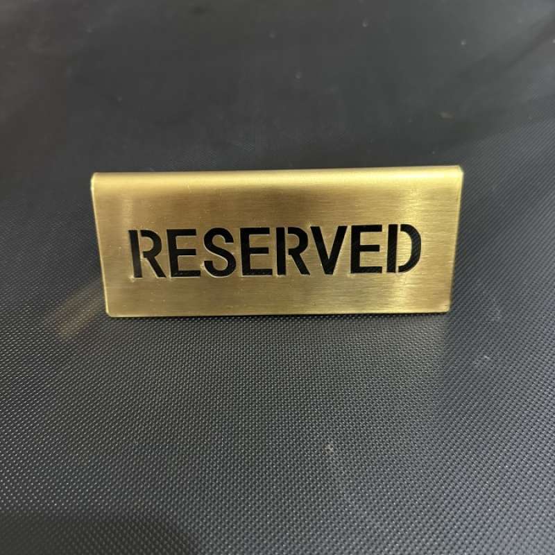 Jual Reserved Sign Plat Reservasi Stainless Tanda Papan Reserve Besi ...