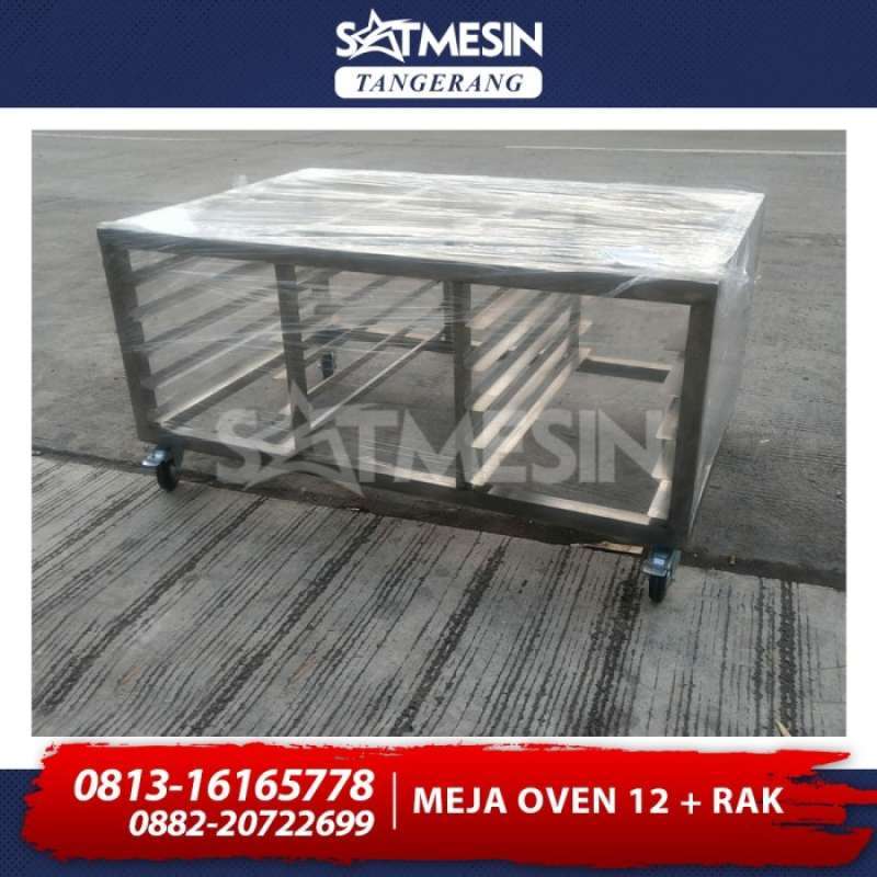 Promo Meja Kaki Oven 1 Deck 2 Loyang + Roda / Meja Oven 12 + Rak Diskon ...