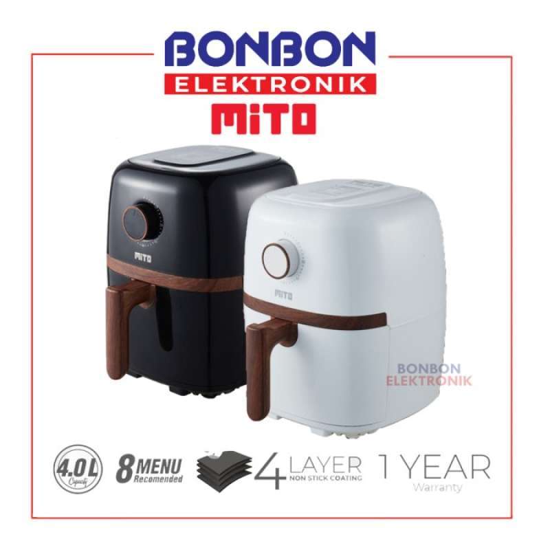 Promo Mito Digital Air Fryer Black Wood Af5 4l 800 Watt Af5 Happy Fry