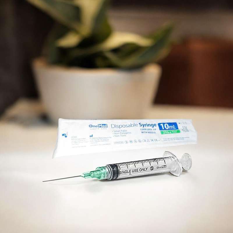 Jual Onemed Disposable Syringe 10ml 10cc 21g /100 Box Spuit Sterile ...