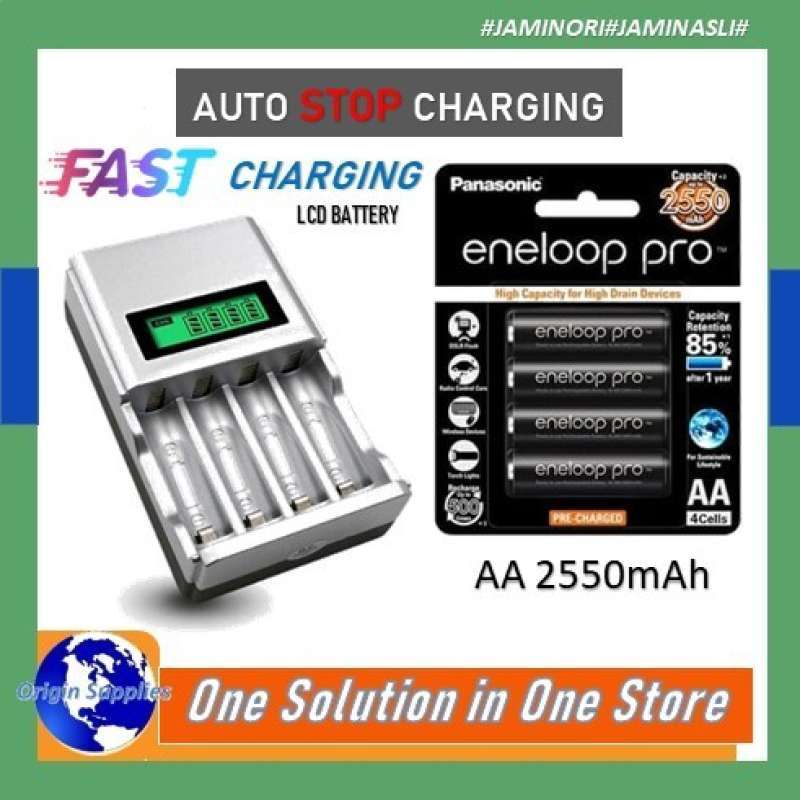 Jual Paket Eneloop Aa 2000mah + Quick Charger Aa / Aaa For Enelop Baterai - Charger Only Di ...