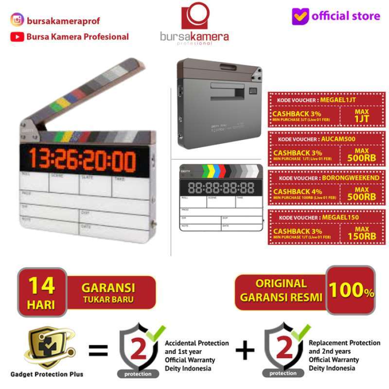 Jual Deity Microphones Tc-sl1 Wireless Timecode Smart Slate Garansi ...