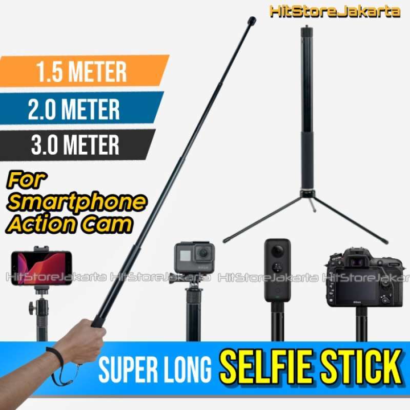 Jual 1.5m Selfie Stick Insta360 Monopod Gopro Tongsis Hp Panjang 2 ...