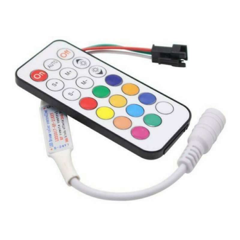 Jual Remote Control Rf 21 Keys Ws2812 Ws 2811 Led Strip Light Ws1903 5 ...