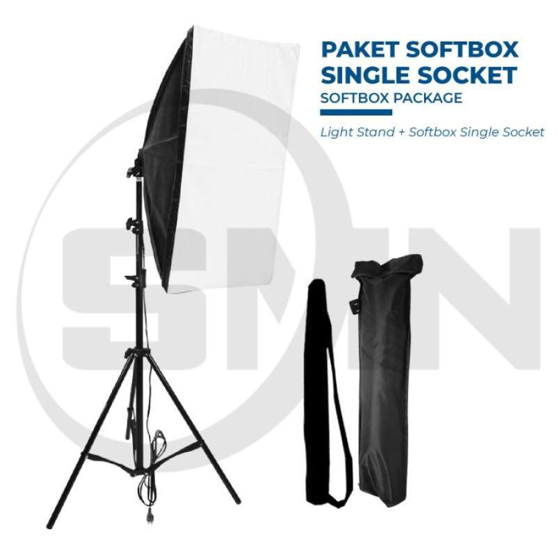 Jual Paket Softbox Studio Foto Socket E27 Single Dan Lightstand Di Seller Rumix - Cengkareng ...