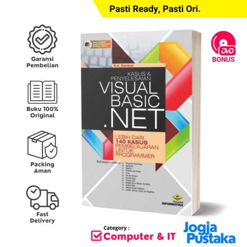 Promo Buku Kasus Dan Penyelesaian Visual Basic.net + Bonus Dvd Diskon 26% Di Seller Harui Store ...