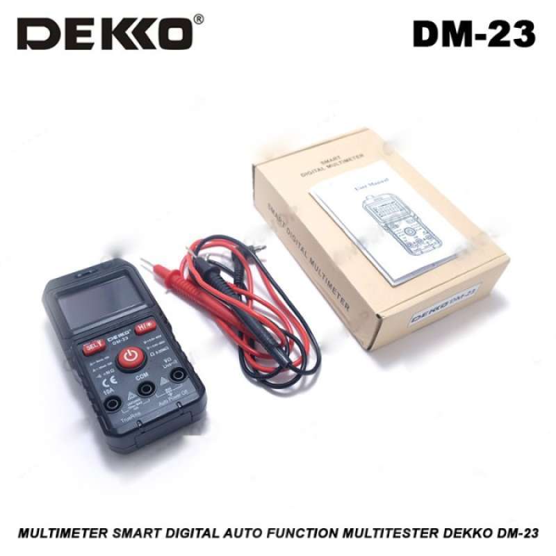 Promo Dekko Dm-23 Multimeter Smart Digital Auto Function Multitester ...