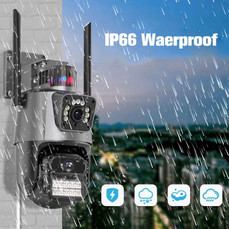 Promo Ip Cam Cctv App Icsee 12mp 4k Wifi Ptz Camera Outdoor Zoom Dual ...