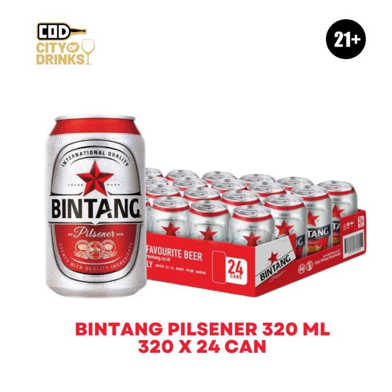 Promo Bir Bintang Pilsener Can 320 Ml ( Karton Isi 24 Can ) Diskon 7% Di Seller City Of Drinks ...
