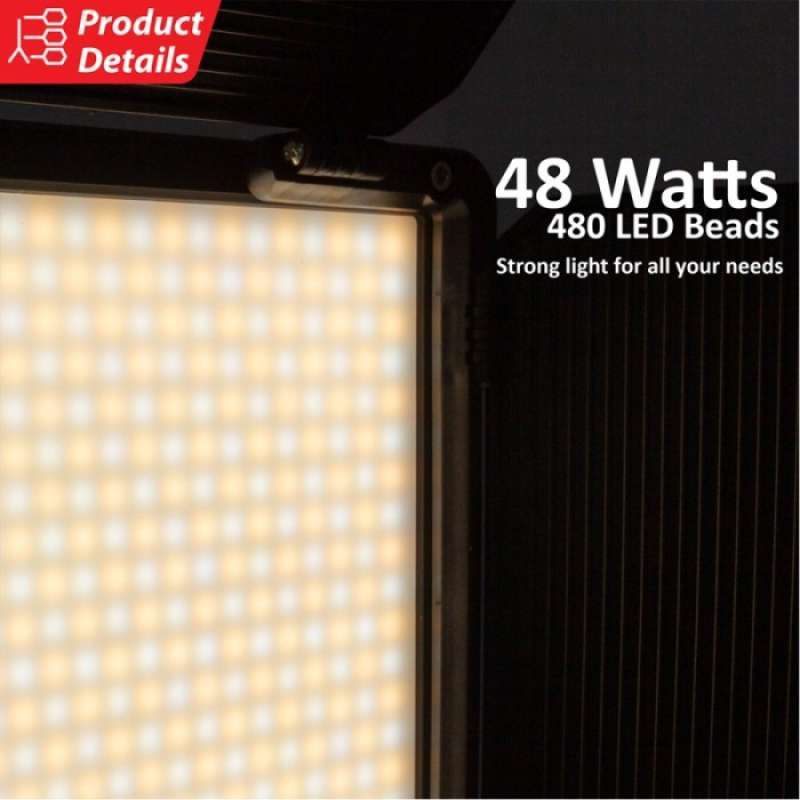 Jual Takara Helio 480d Bi-color Led Lighting Studio Video Light 48w Di ...