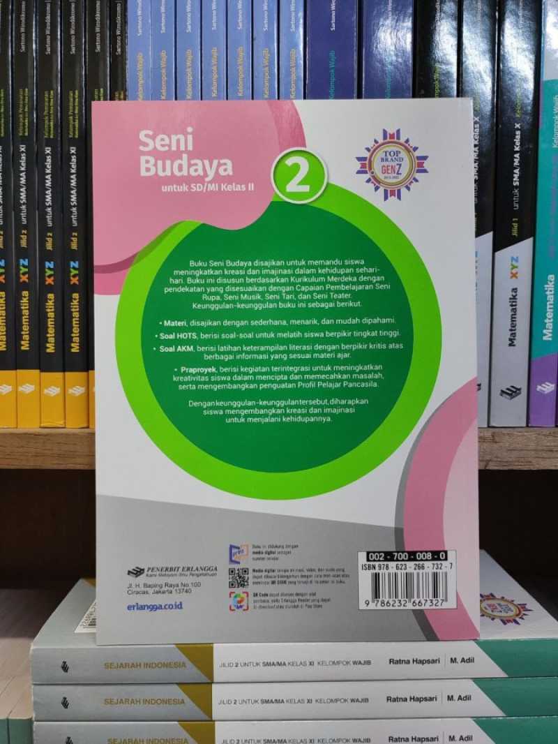 Jual Buku Seni Budaya Kelas 2 Sd/mi Kurikulum Merdeka Erlangga Di Seller Winter - Cengkareng ...