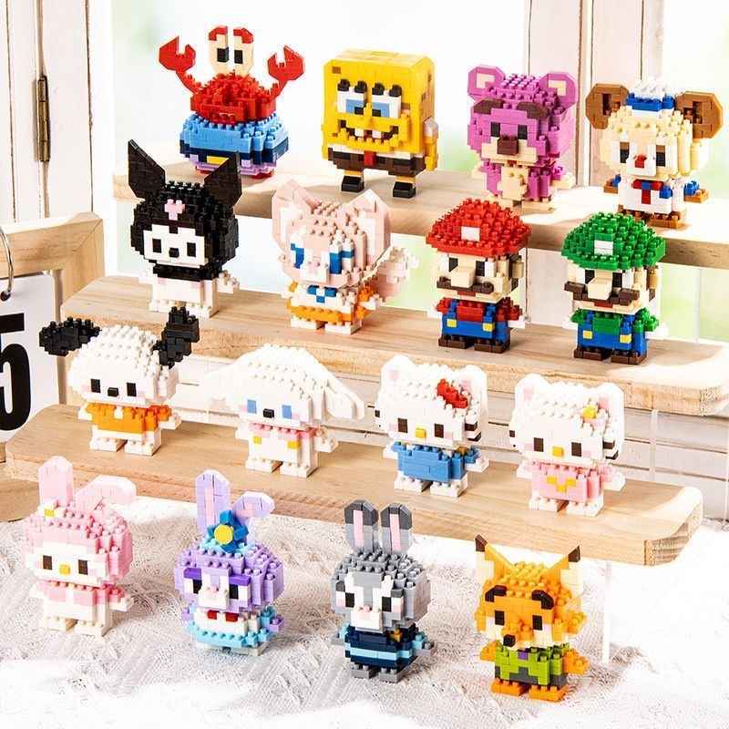 Promo Zhbo Mainan Anak Perempuan Bricks Diy Nano Block Sanrio Blok Bangunan Karakter Kartun Mini ...
