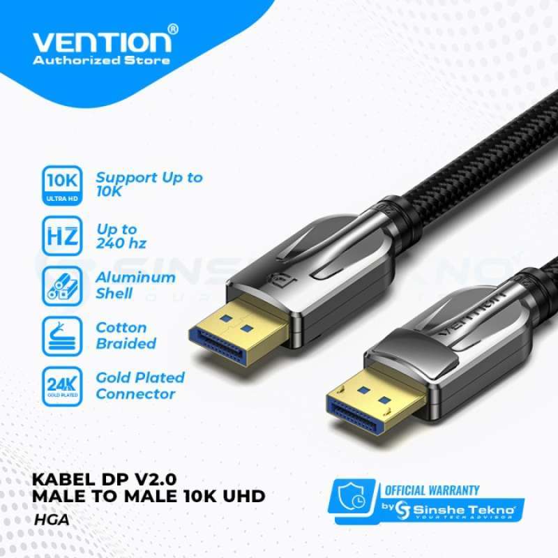 Promo Vention Kabel Display Port Dp V 2.0 10k High Refresh Rate Diskon ...