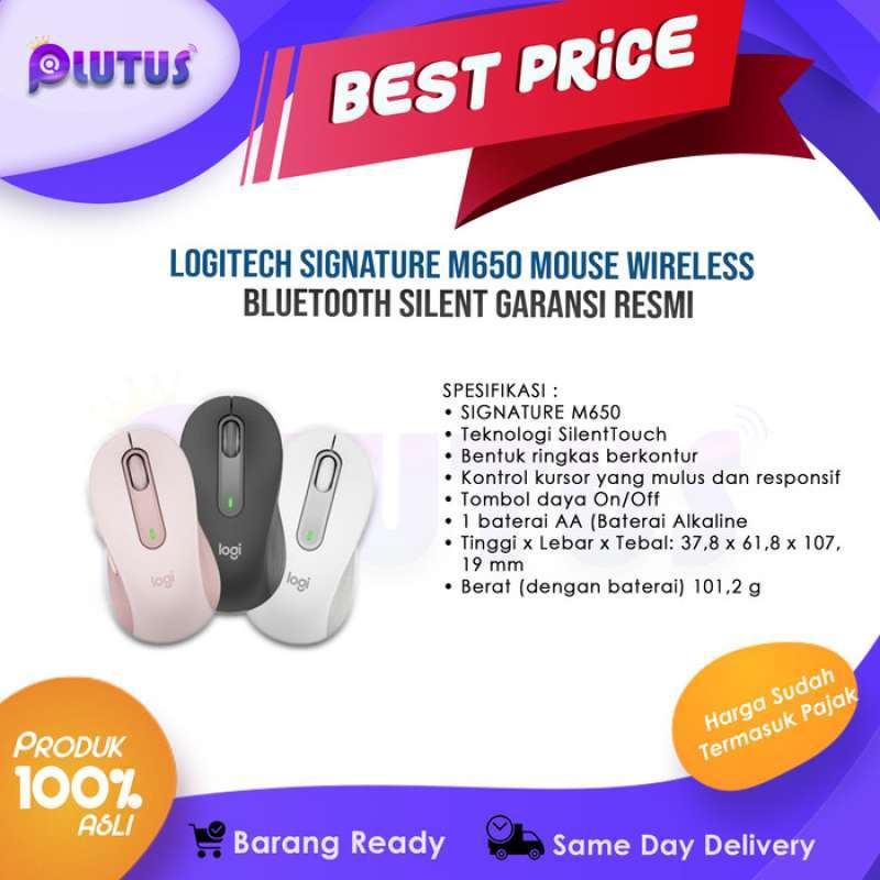 Promo Signature M650 Mouse Wireless Bluetooth Silent Garansi Resmi Diskon 23% Di Seller Lepimu ...