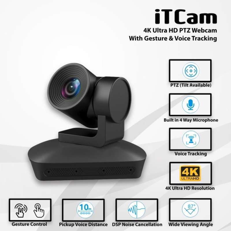 Promo 4k Ultra Hd Webcam Voice Tracking & Gesture Control Itcam Ptz ...