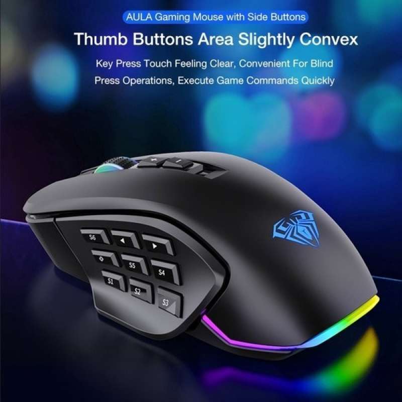 Promo Mouse Gaming Aula H510 Rgb Magnetic Slide Buttons Wired Diskon 23 ...