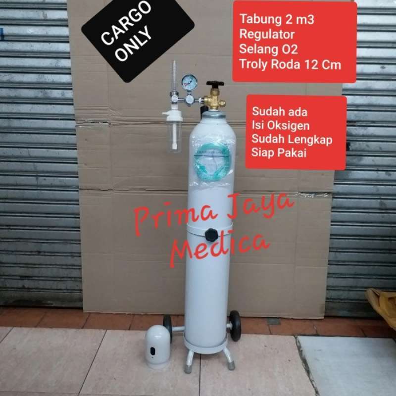 Promo Tabung Oksigen 2 M3 Set 3 In 1 (tabung, Regulator, Trolley)luar Kota Diskon 33% Di Seller ...