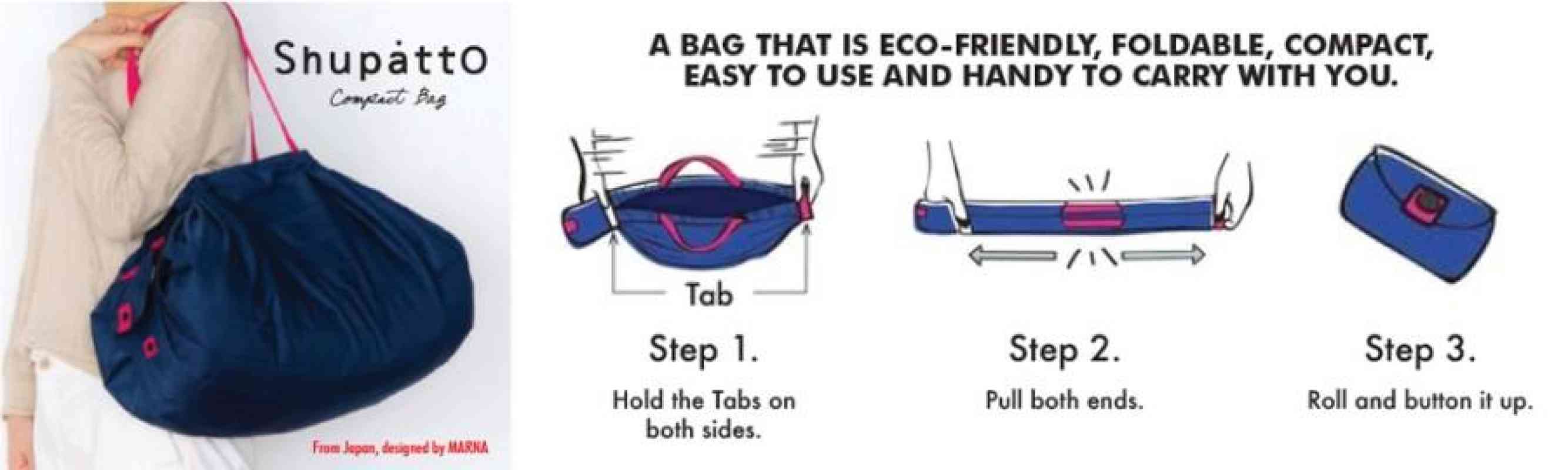 Jual Shupatto Compact Bag Foldable Eco Bag Tas Belanja Lipat Shopping Bag - Large Mori Di Seller ...