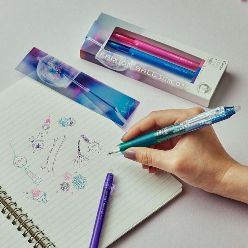 Jual Pilot Frixion Slim Summer Series Erasable Gel Ink Pen 0.38mm Tinta ...