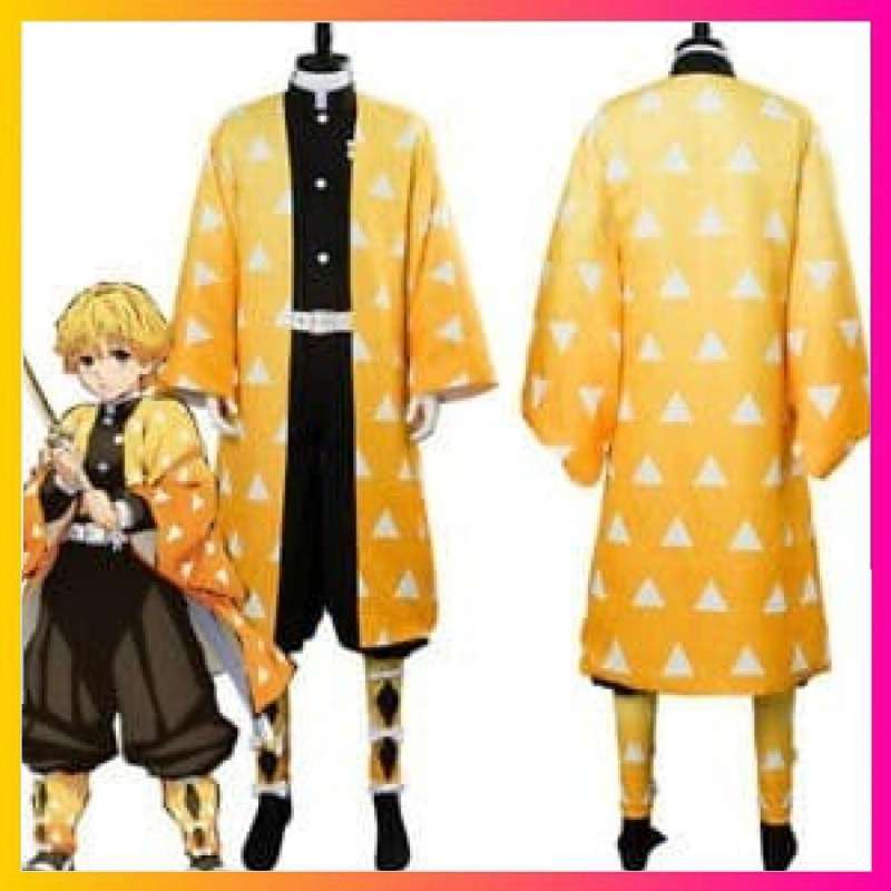 Jual Costume Cosplay Agatsuma Zenitsu Kimetsu No Yaiba Di Seller Wd ...