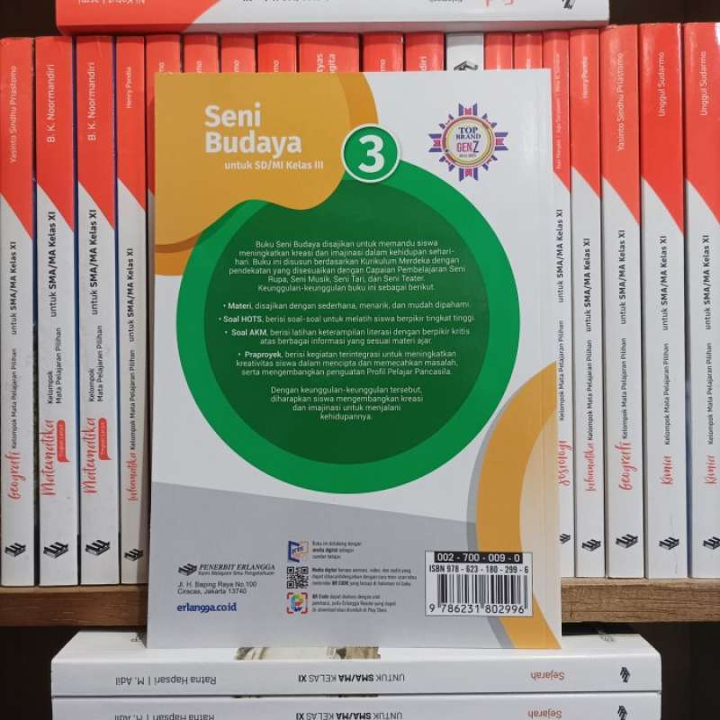 Jual Buku Seni Budaya Kelas 3 Sd Kurikulum Merdeka Erlangga Di Seller ...