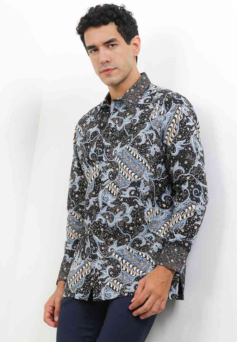 Promo Arjuna Weda Kemeja Body Fit Batik Sawat Seno 58142024 - Biru ...