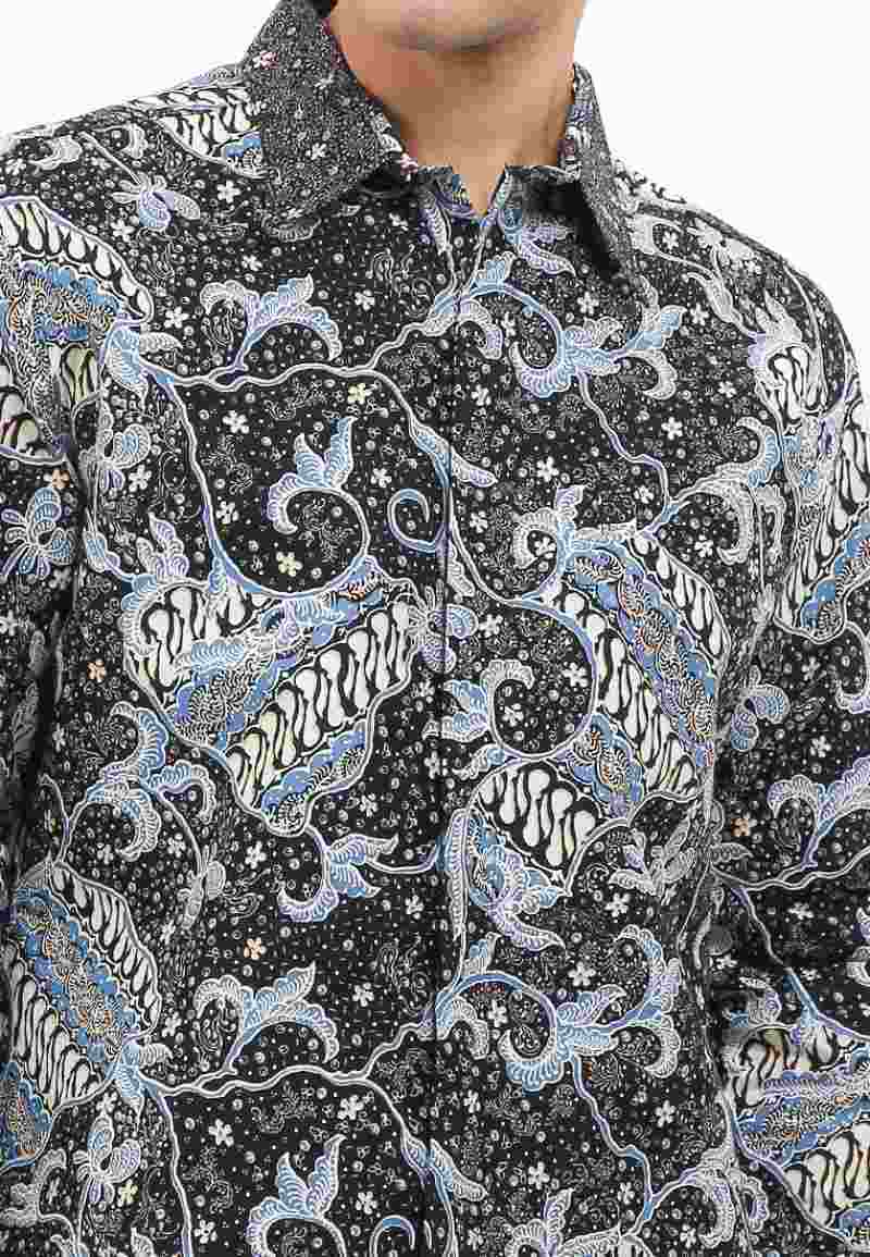 Promo Arjuna Weda Kemeja Body Fit Batik Sawat Seno 58142024 - Biru ...