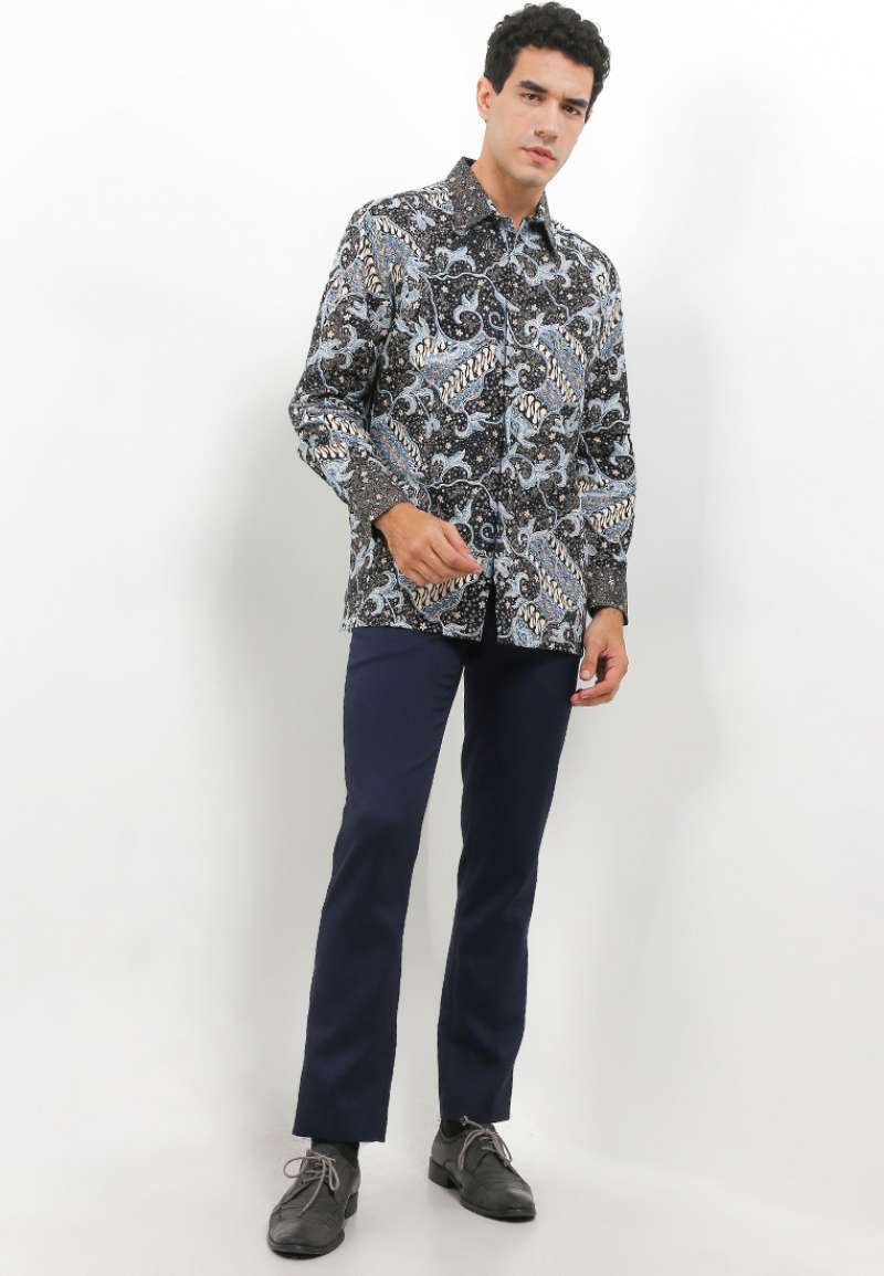 Promo Arjuna Weda Kemeja Body Fit Batik Sawat Seno 58142024 - Biru ...
