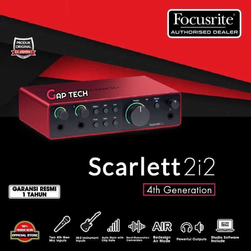 Jual Focusrite Scarlett 2i2 4th Gen / Gen 4 Usb Audio Interface ...