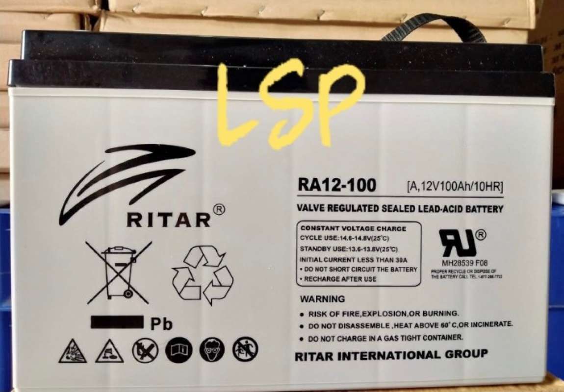 Promo Aki Ritar Power 100ah Ra12-100 12v Vrla Agm Sla Diskon 23% Di ...