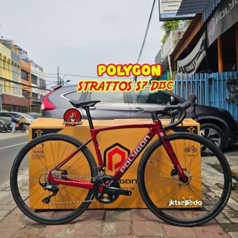 Promo Promo- Sepeda Roadbike Polygon Strattos S7 Disc Brake - M Red ...