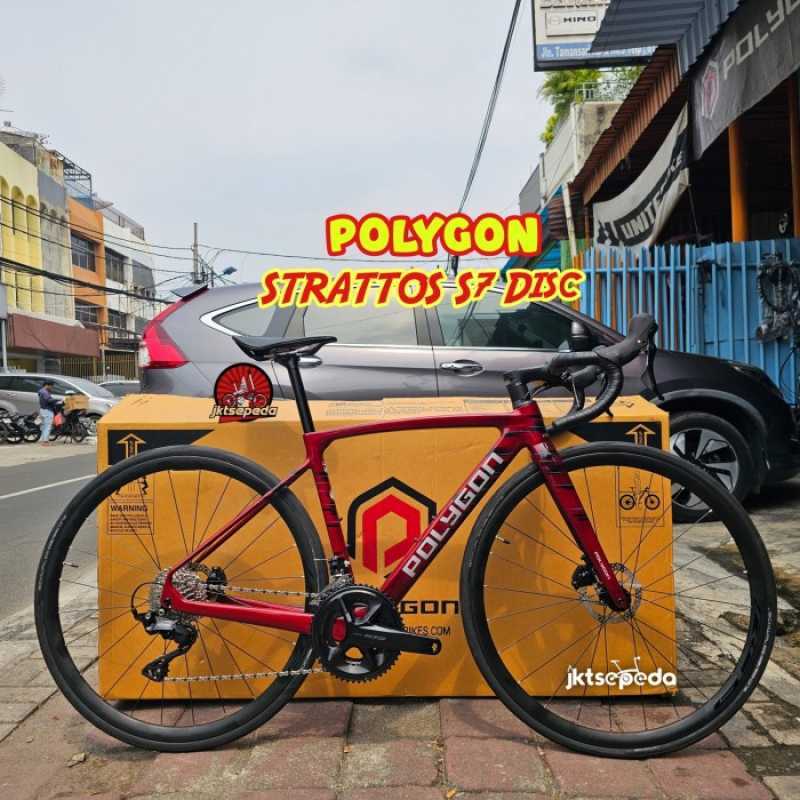 Promo Promo- Sepeda Roadbike Polygon Strattos S7 Disc Brake - M Red ...