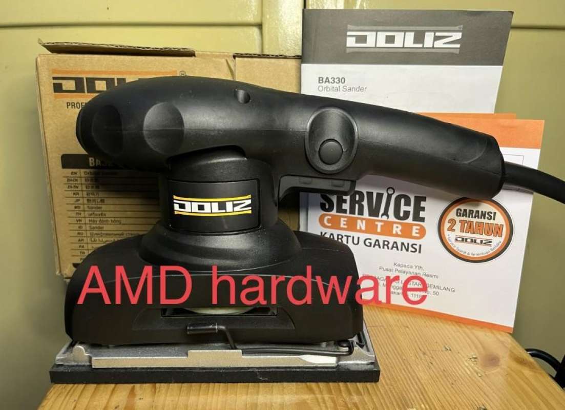 Jual Doliz Ba330 Mesin Orbital Sander Finishing Amplas Kayu Kotak Ba ...