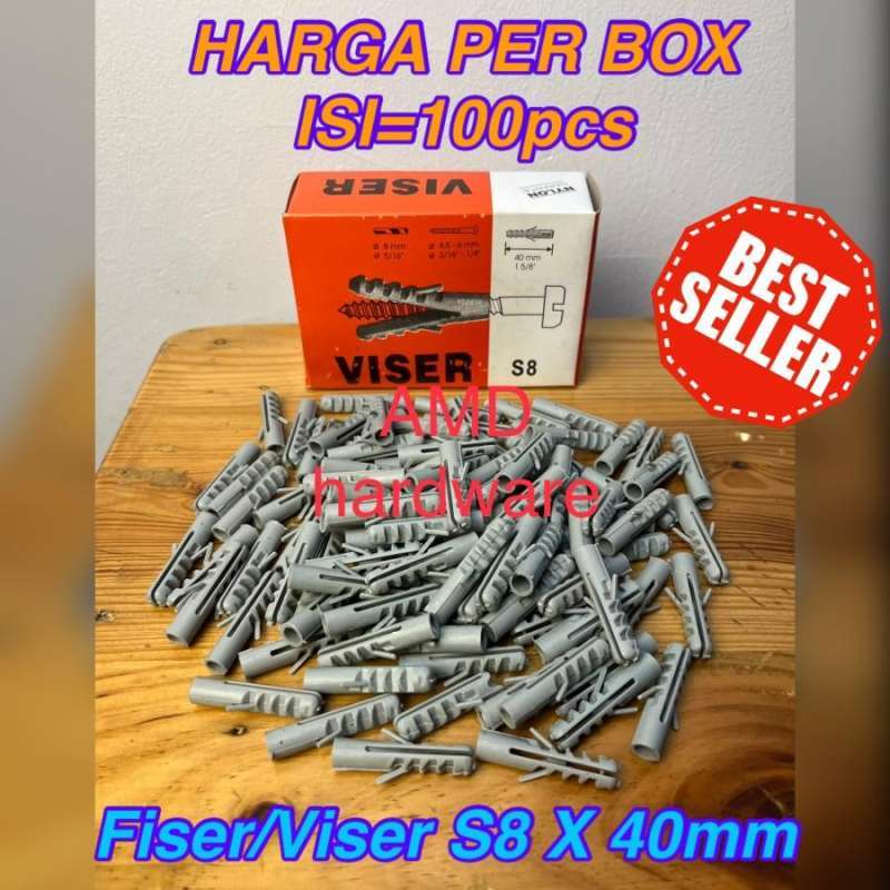 Jual Fisher Fiser Viser S6 S8 S10 S12 Penahan Baut Skrup Piser 6 8 10 12 Mm - S6 Box = 100pcs Di ...