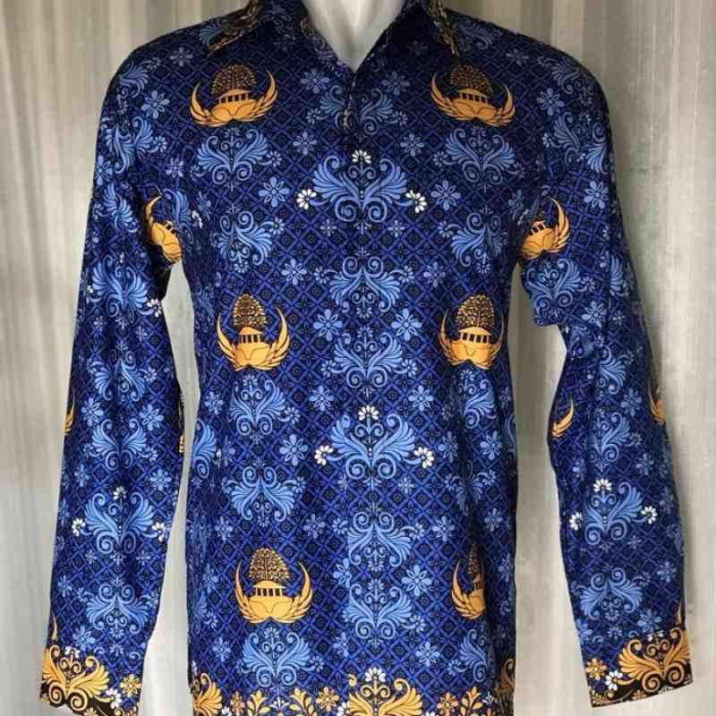 Jual Seragam Korpri Terbaru 2022 Kerah Hitam Full Furing /kemeja Pria Di Seller Wd_store ...