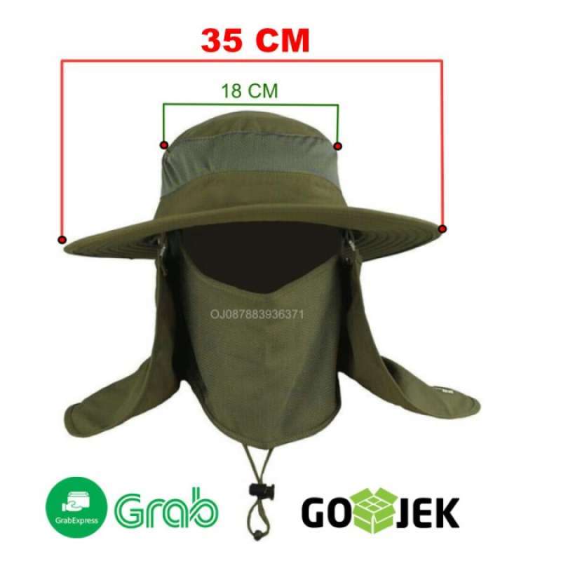 Jual Topi Rimba / Topi Anti Uv / Topi Jepang / Topi Hiking Mancing Army ...