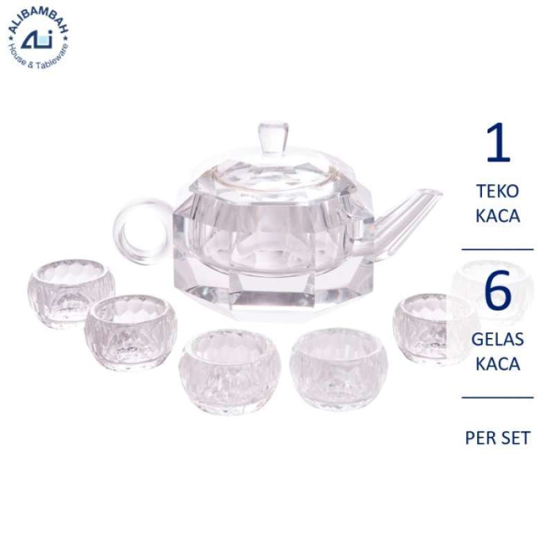 Promo Tea Set Kaca Alibambah - Alb-tk-putih Diskon 23% Di Seller ...