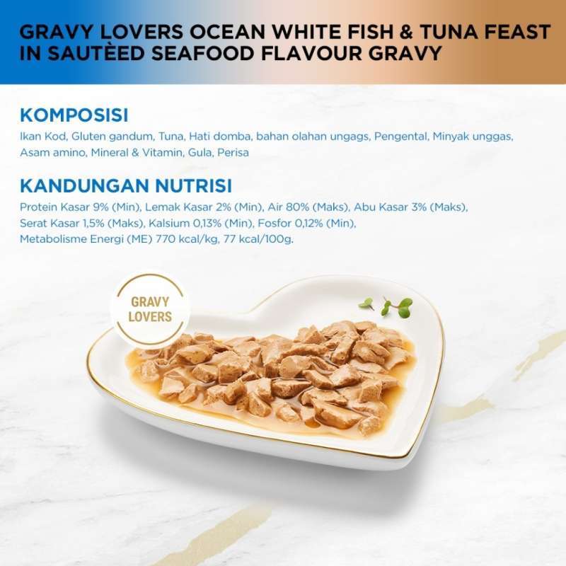 Promo Fancy Feast Adult Gravy Owhitefish Tuna Makanan Kucing Basah 85gr ...