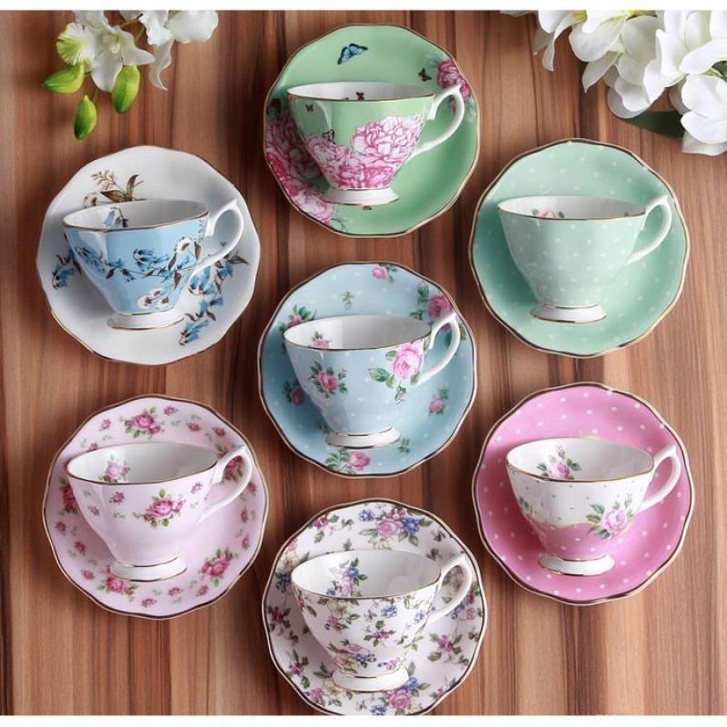 Promo [import] English Afternoon Tea Set Royal European Cup Ceramic ...