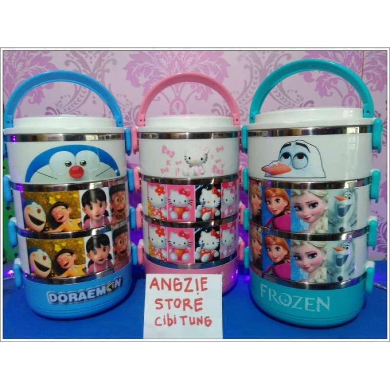 Promo Rantang Karakter Baru 4 Susun Lucu Unik Tempat Nasi Lauk Diskon ...