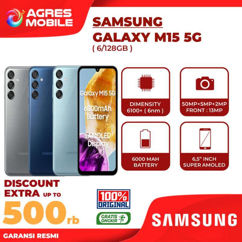 Promo Samsung Galaxy M15 5g 6gb/128gb 6.5 Super Amoled Display Garansi ...