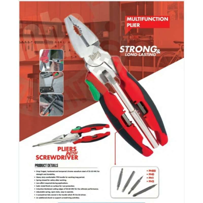 Promo Tang Multi Fungsi Toho 3in1 (tang+obeng+kunci L) Diskon 23% Di ...
